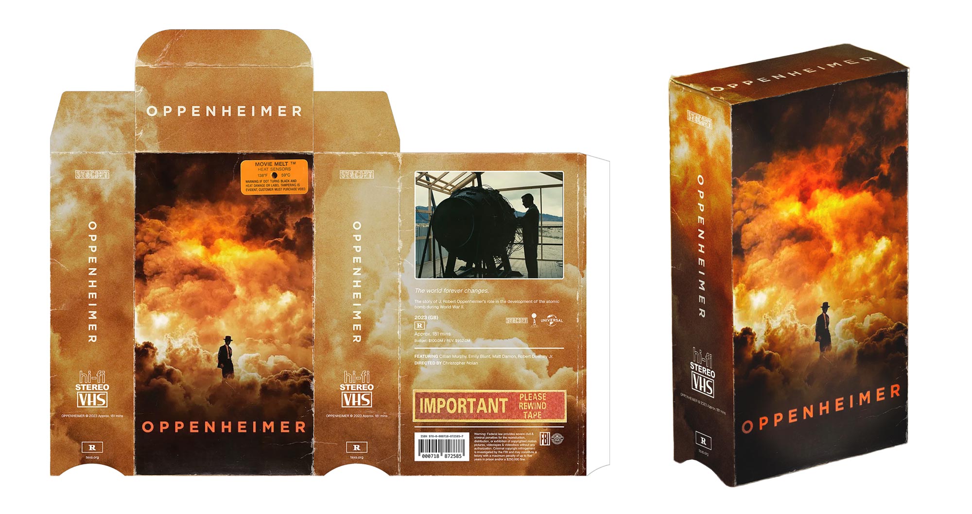 Double VHS Slipcover Template